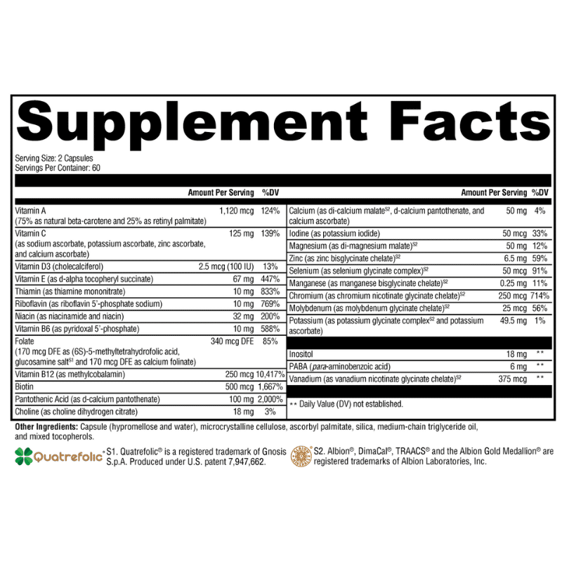 Activnutrients Without Copper & Iron Capsules (120 ct) - Doctors Studio ...