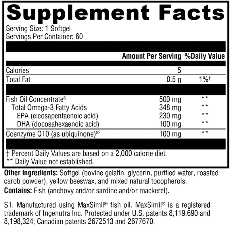 CoQmax Omega 100 mg Softgels (60 ct) - Doctors Studio Store