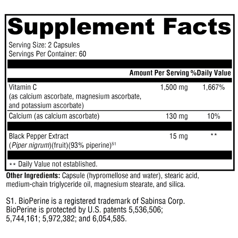 Xcellent C Capsules (120 ct) - Doctors Studio Store